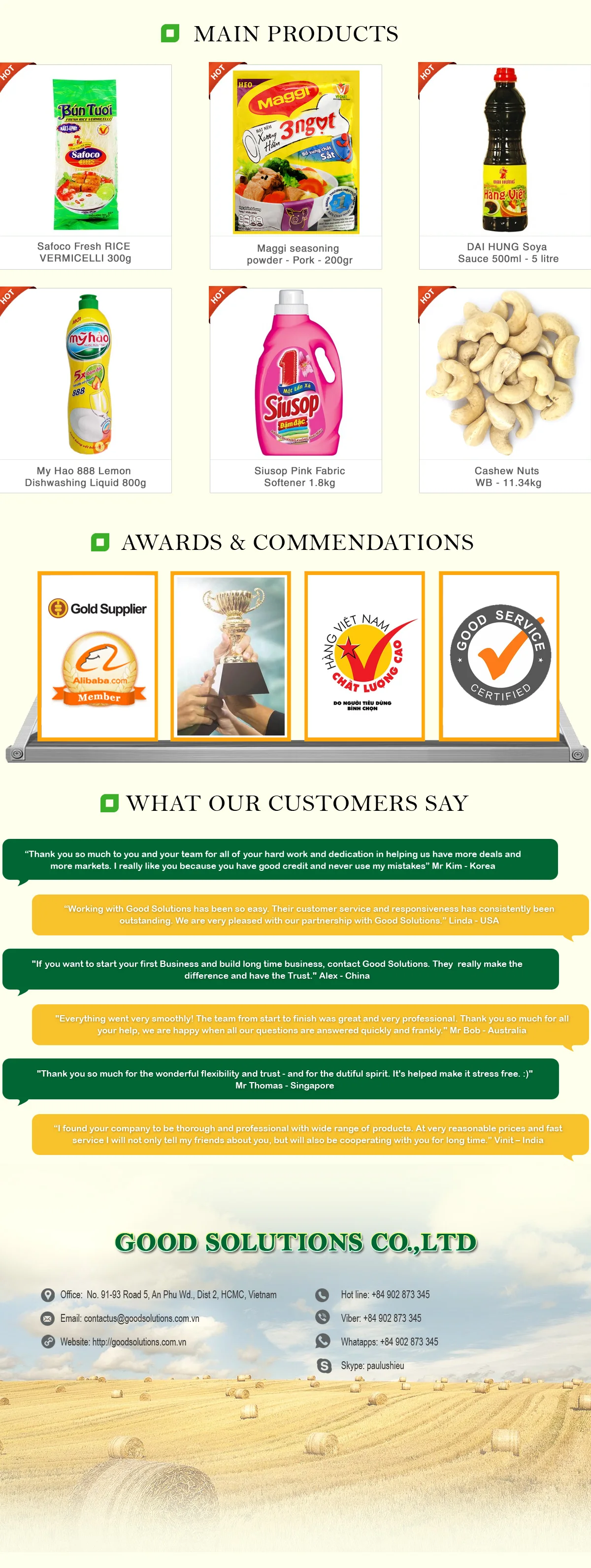 GOOD SOLUTIONS COMPANY LIMITED - COFFEE BEAN, IN STANT COFFEE