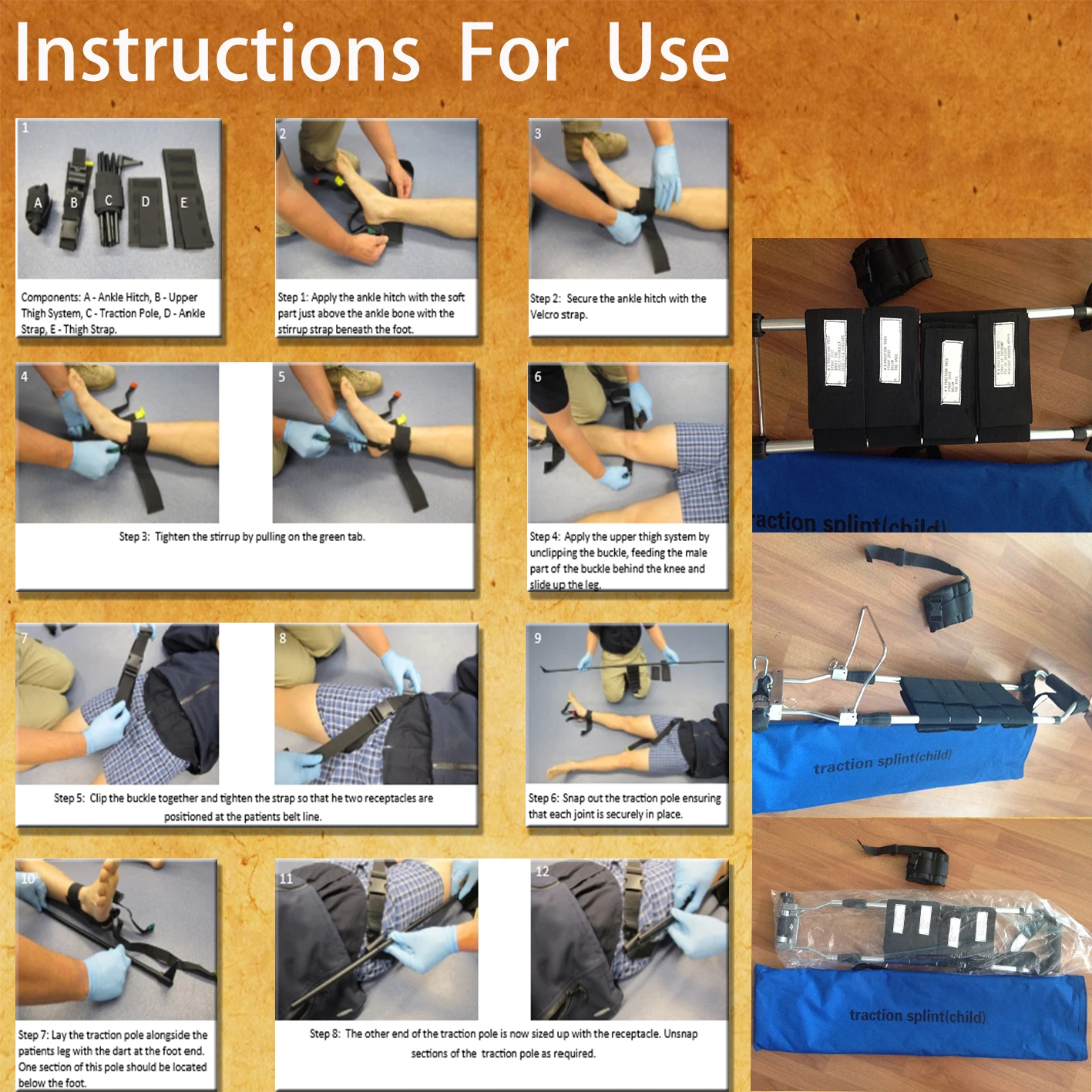 Mt-lst2 Orthopedic Leg Straight Splint For Adult - Buy Straight Splint ...