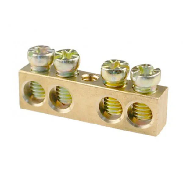 Brass Ground Neutral Bar 6*9 4 Cable Leads For 1 Hole Electrical ...