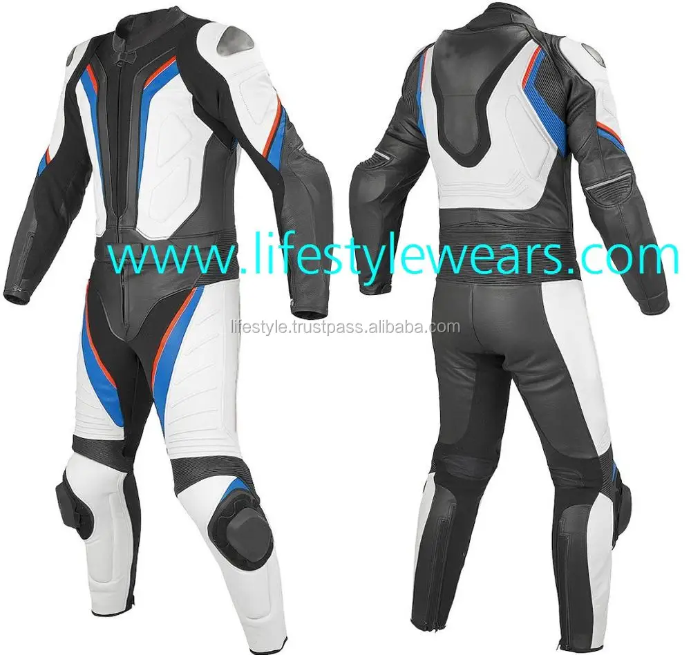 One Piece Motorcycle Leather Suit White Leather Motorcycle Suit Leather ...