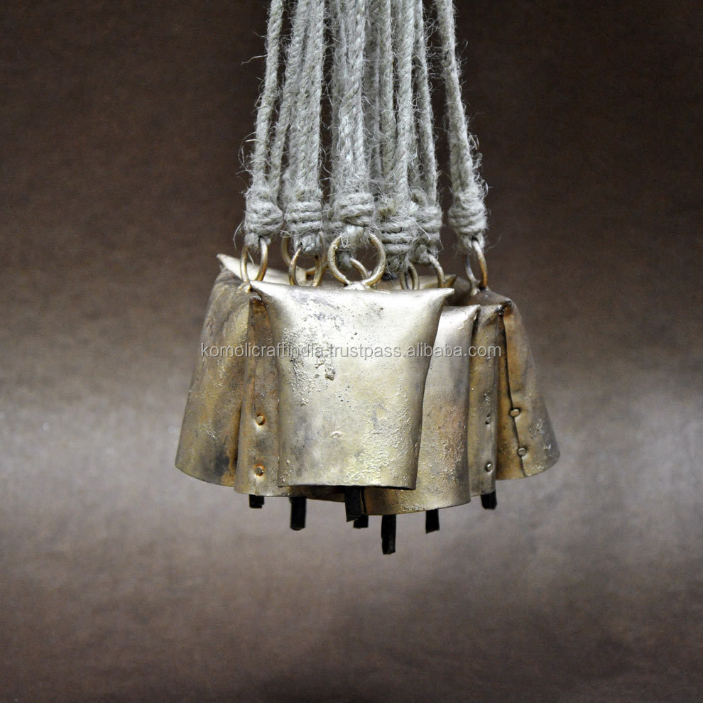 Square Shape Indian Iron Cow Bell Wholesale Decorative Metal Bell for ...