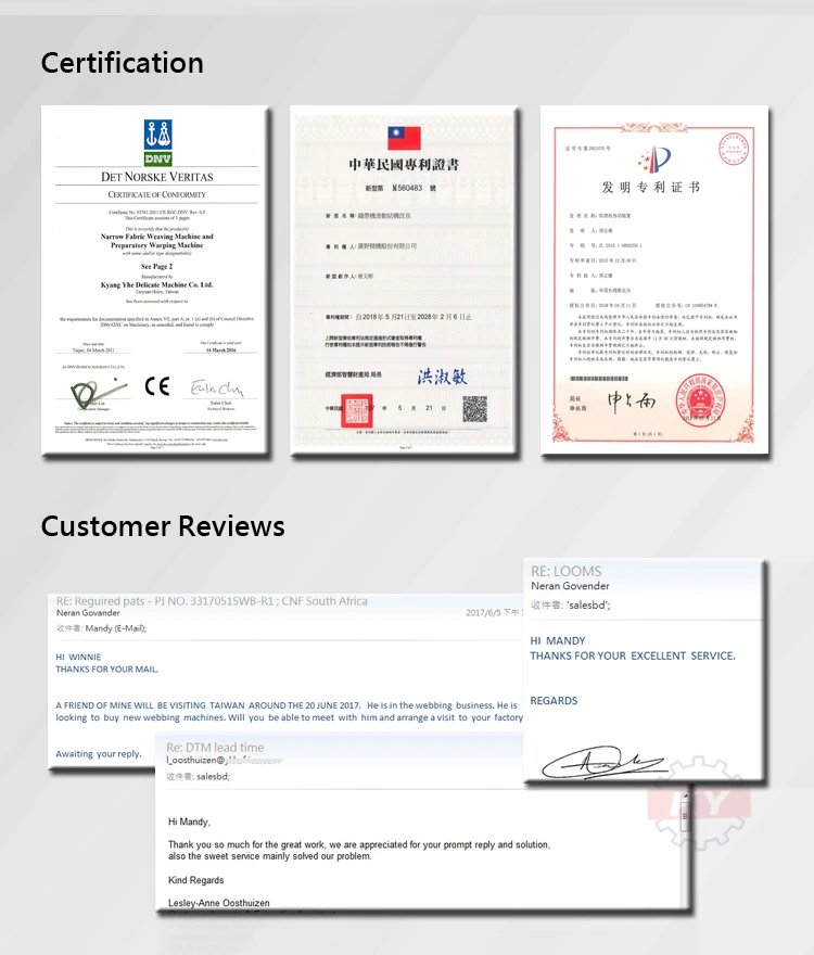 Kyang Yhe wide and narrow electronic jacquard needle loom machine ...