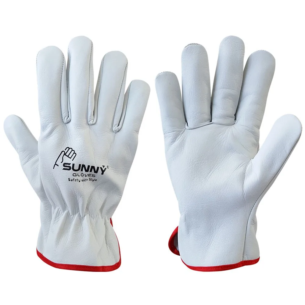 Cow Grain Leather Driver Gloves/ Truck Driving Gloves - Buy Leather ...