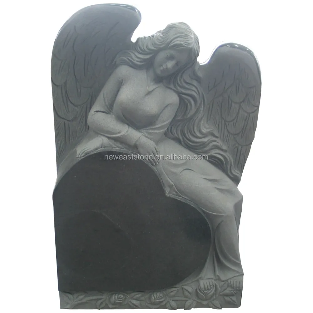 2020 China Absolute Black Blank Flat Granite Headstones Monuments ...
