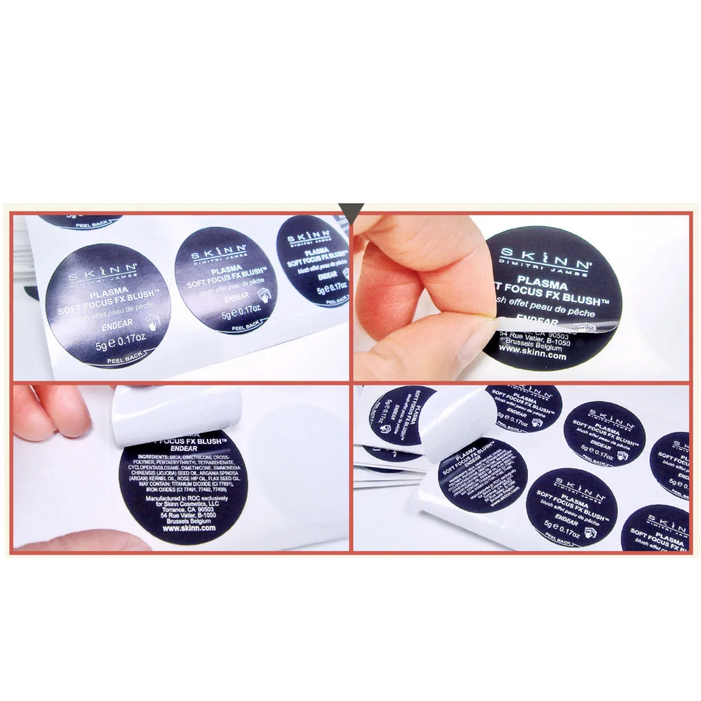 White Background Bopp Label Matte Lamination Double Layer Label Sticker ...