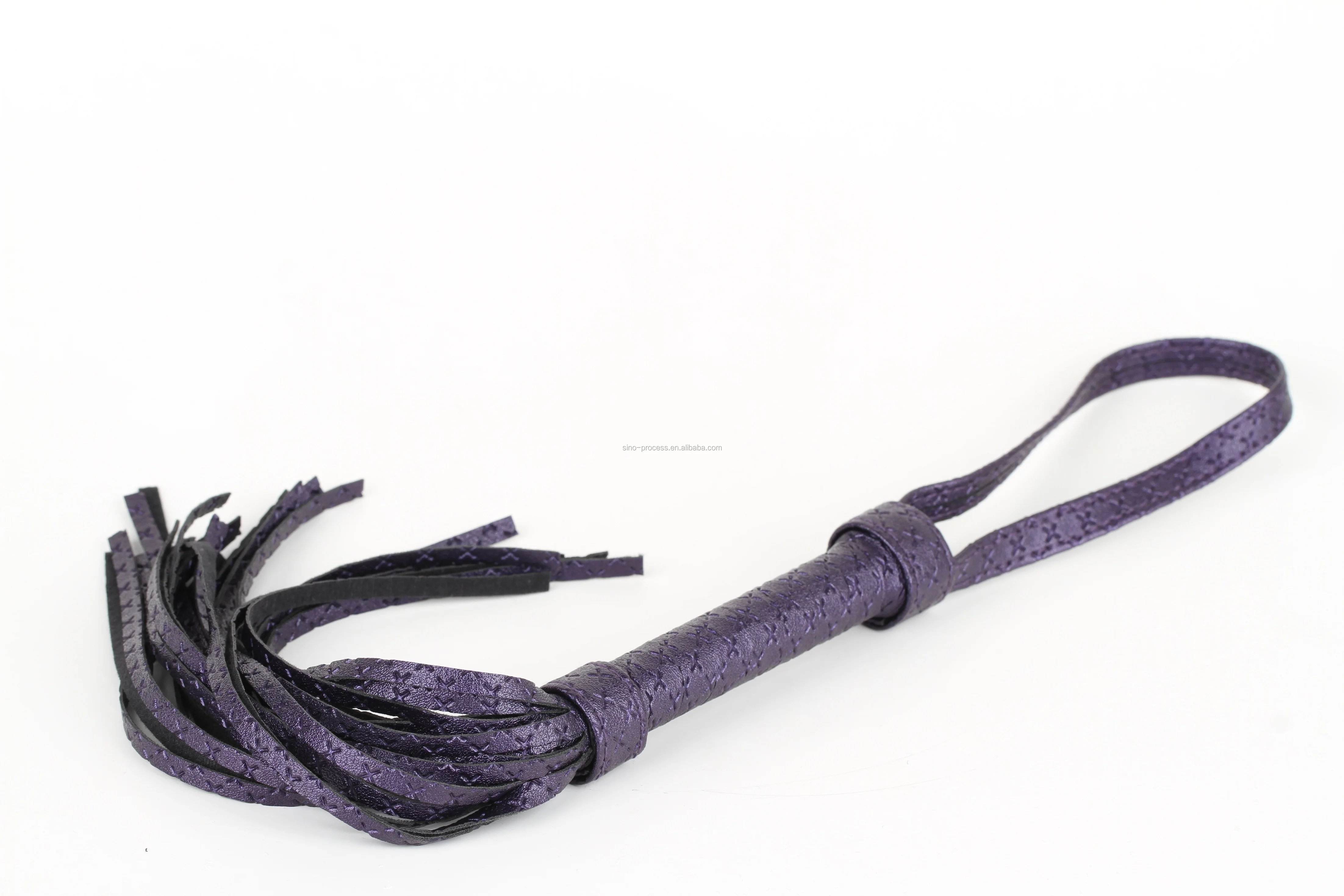 Fetish Kinky Purple Leatherette Bdsm Spanking Flogging Sex Whip - Buy ...