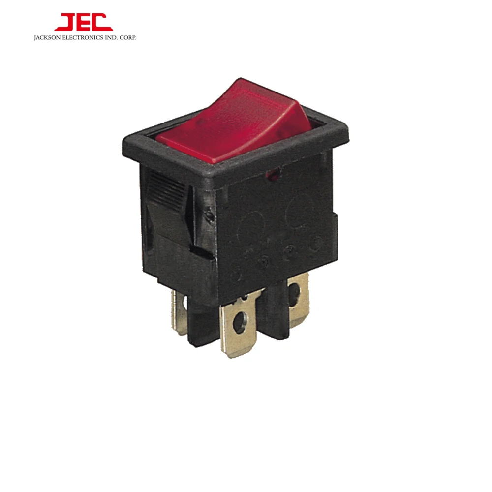 Jec Rocker Swith Js-606 Rleil (rl3-4) Series Double Pole Switch On-off ...