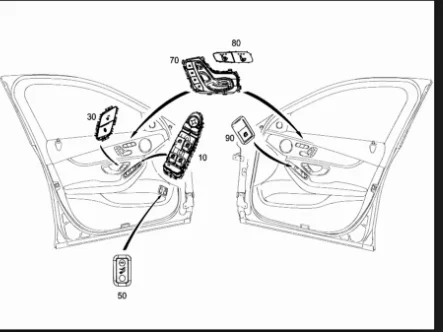 Silver Color OEM 20590501047N49 Heated Seat Switch for Mercedes Benz ...