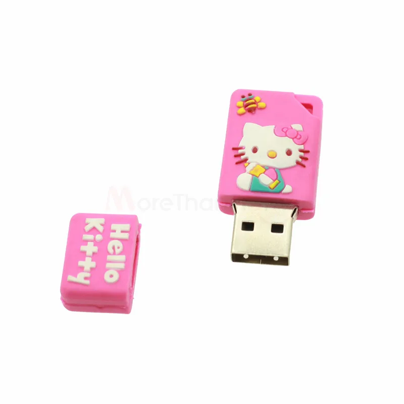 2d Pink Cat Shape Cover 64gb 8gb Usb Pen Drive Creative Boy Gift ...