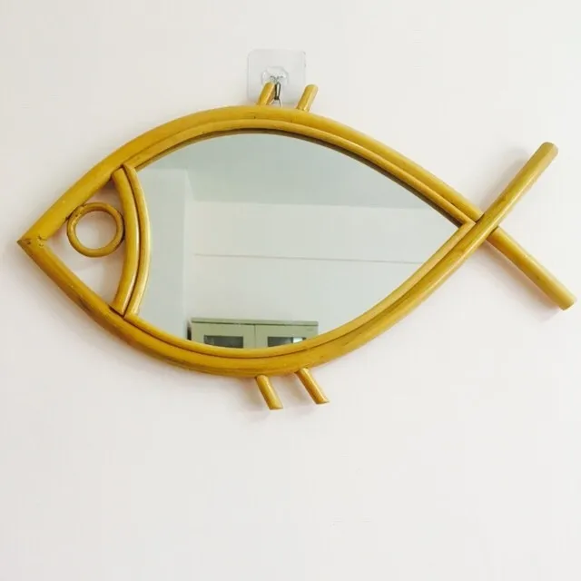 Mirror In Beautiful Fish Shape - Buy Mirrors,Rattan Mirrors,Mirrors ...