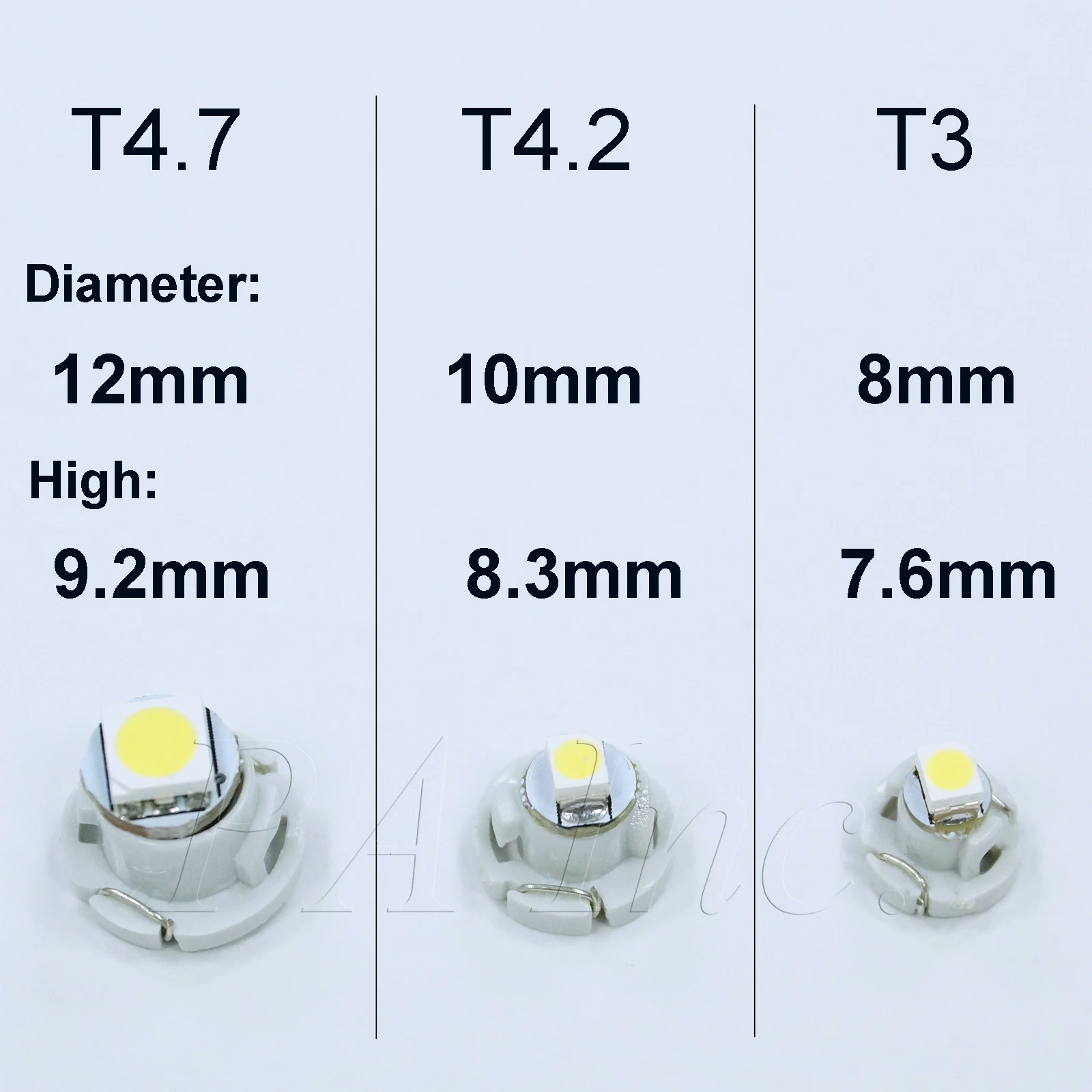 Pa Car Motor Truck Auto T3 T4.2 T4.7 Dashboard Light - Buy T3 Led Bulb ...