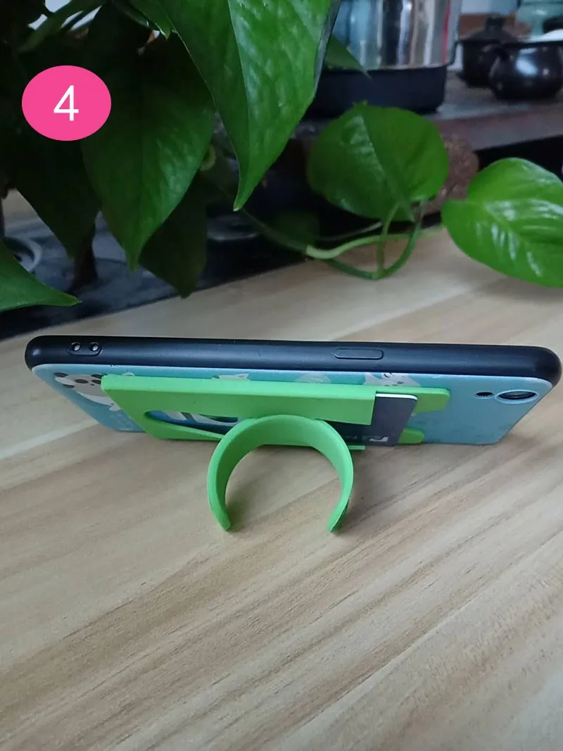 Custom Printed Logo Sticker Silicone Mobile Phone Card Holder Wallet ...