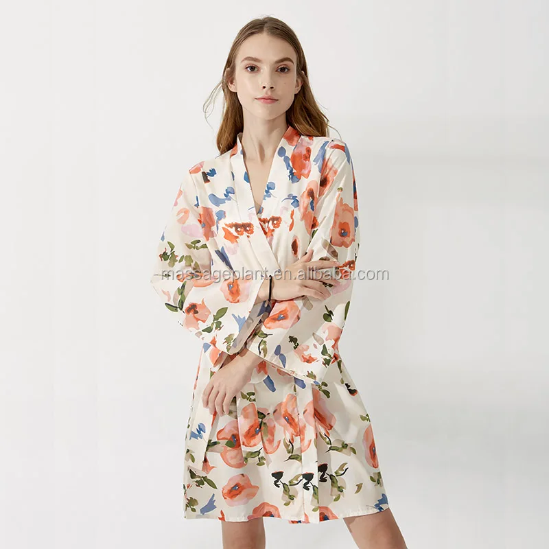 Free Sample Bridesmaid Robes Floral Cotton Robes Bridal Party Gift ...