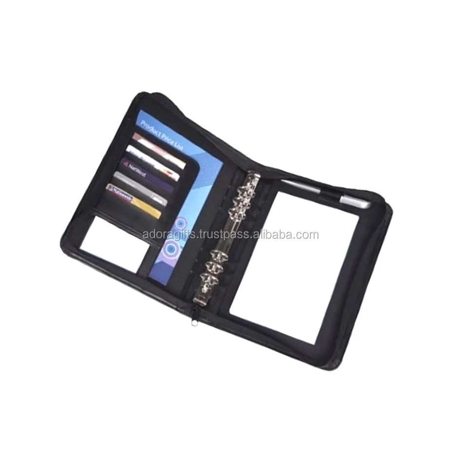 Top Leather Professional Portfolio A4 Compendium With Card Holder / Pu ...