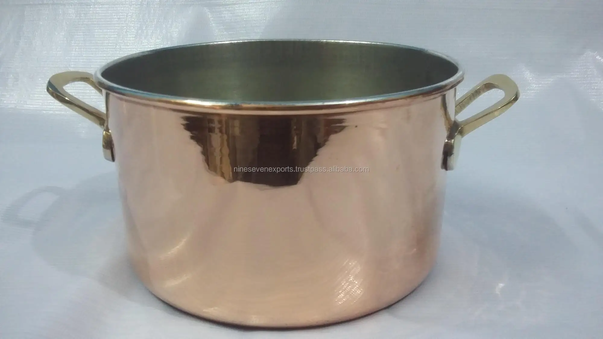 Heavy Thickness Copper Kitchen Sauce Pan Commercial Induction Stew Pot ...