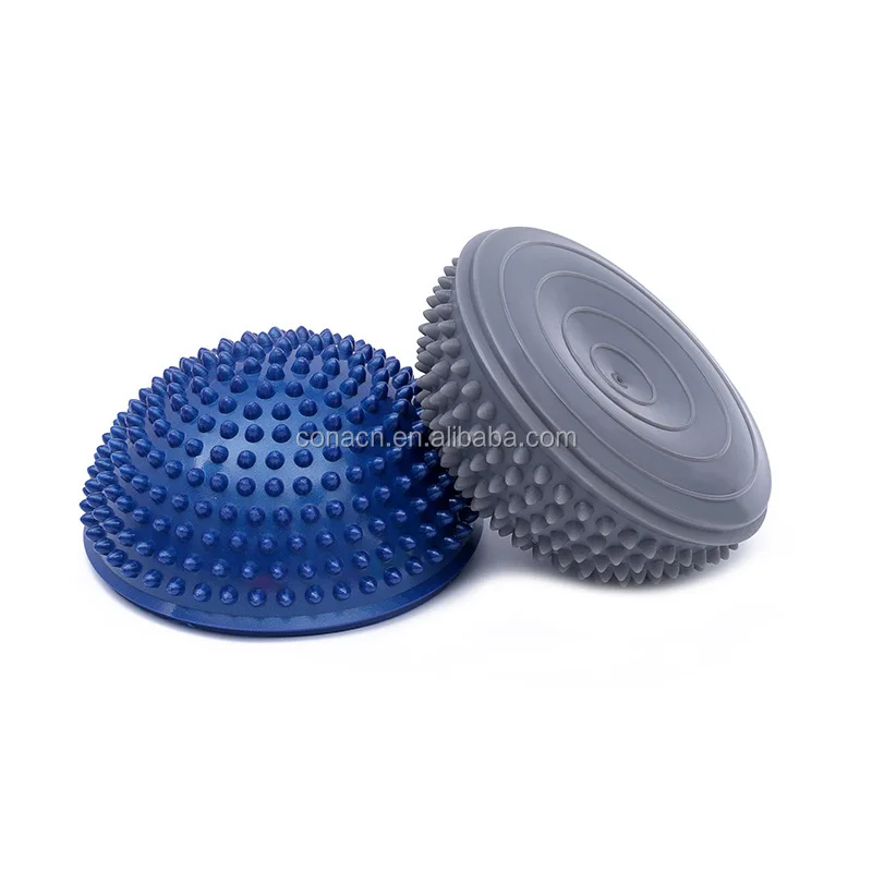 2018 Wholesale Half Round Yoga Balance Spiky Massager Ball Stepping ...