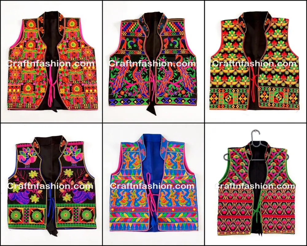 Girls Embroidered Mirror Work Jacket Shrug Koti- Ladies Embroidered ...