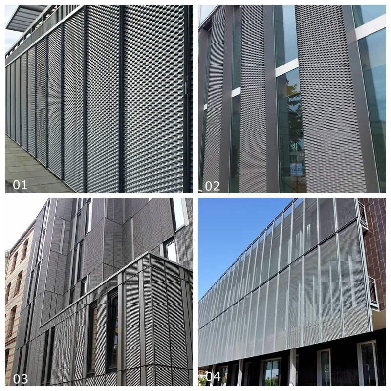 Anodizing Coated Aluminum Expanded Metal Mesh For Roof Cladding Panels ...