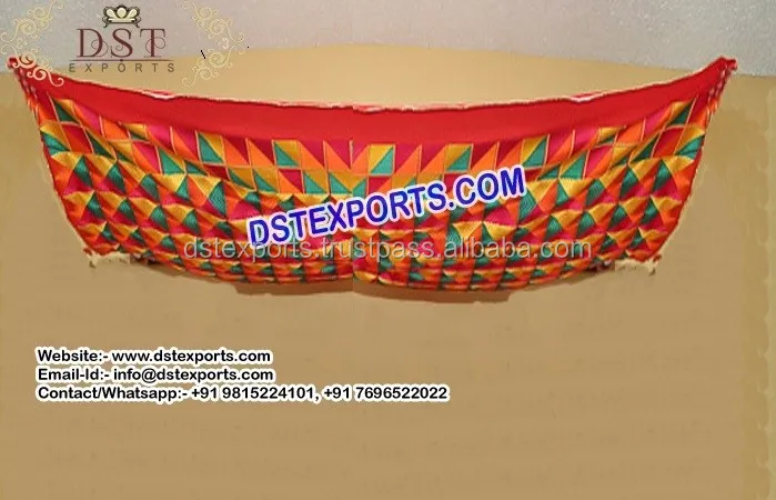 Punjabi Sangeet Stage Phulkari Bagh Bed Sheet/punjabi Wedding ...