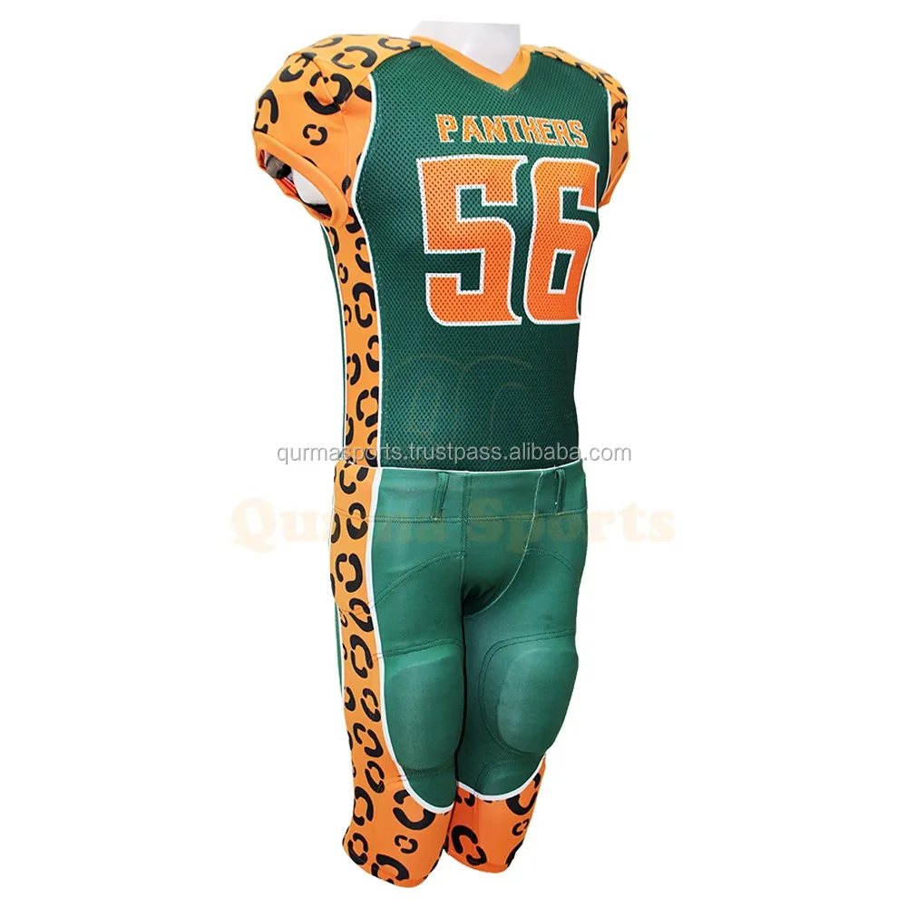 100% custom made Full sublimation Men American Football Uniforms with ...