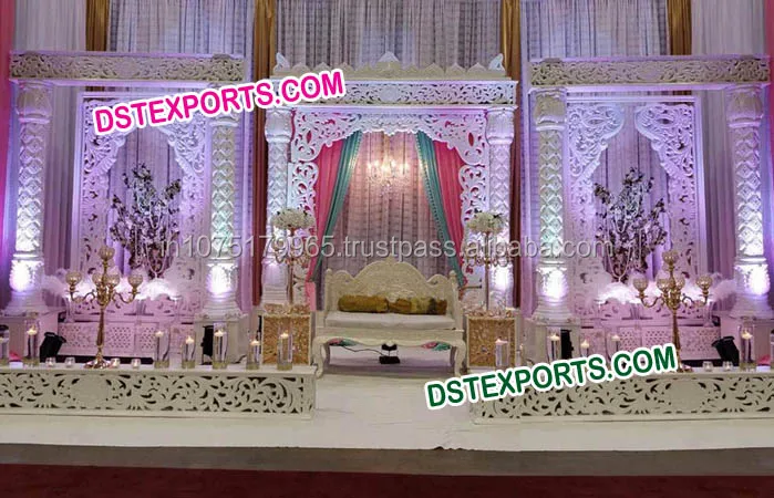 Rajasthani Wedding Stage Muslim Regency Walima Stage Decor Set Rajwada ...
