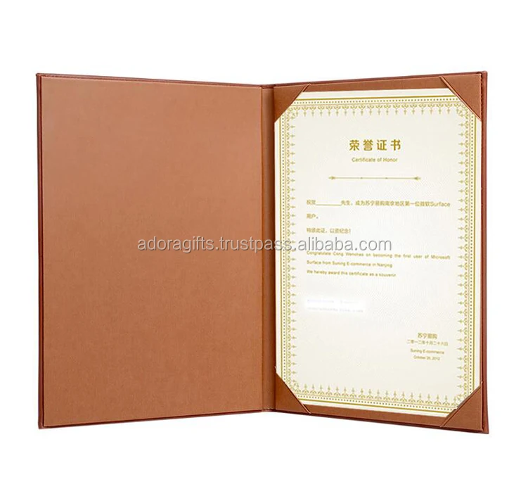 Durable PU Leather Diploma Covers - Customizable Options