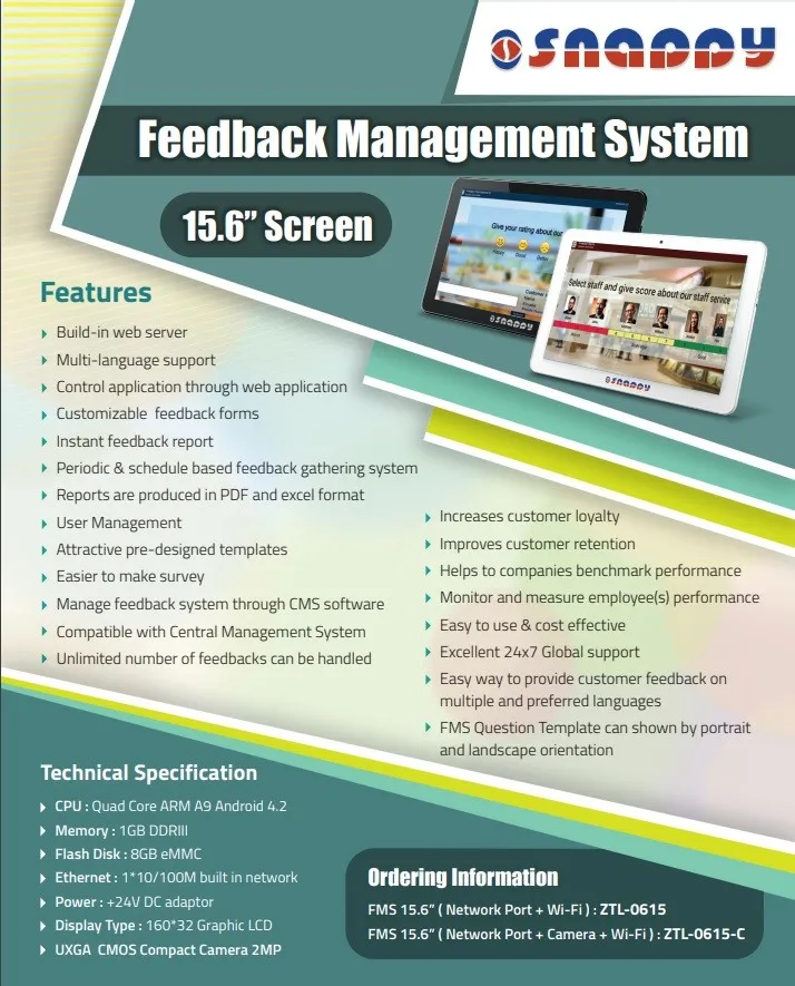 Snappy Feedback Management System - Android Based Solutions