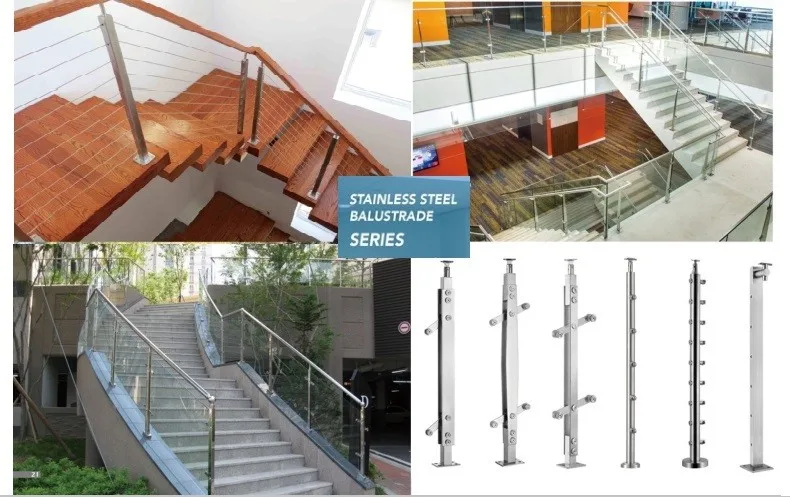 Factory Price Vertical Stainless Steel Rod Handrail Railing - Buy Cable ...