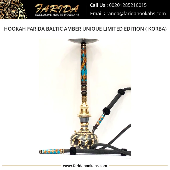 Hookahs Luxury - Shisha Farida Limited Edition Amber Hookahs