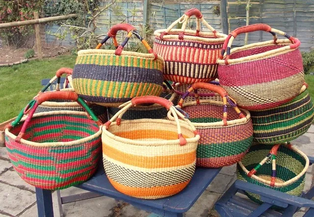 Handmade Decorative Seagrass Bolga Basket Made In Vietnamseagrass Basket With Handle Buy