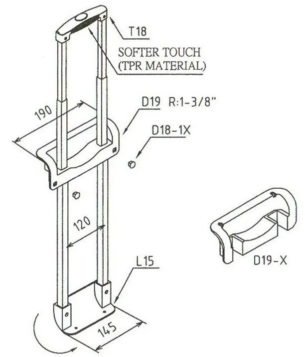Aluminum Telescoping Extending Carry Handle For Suitcase - Buy Aluminum ... Aluminum Telescoping Extending Carry Handle For Suitcase - Buy Aluminum ...