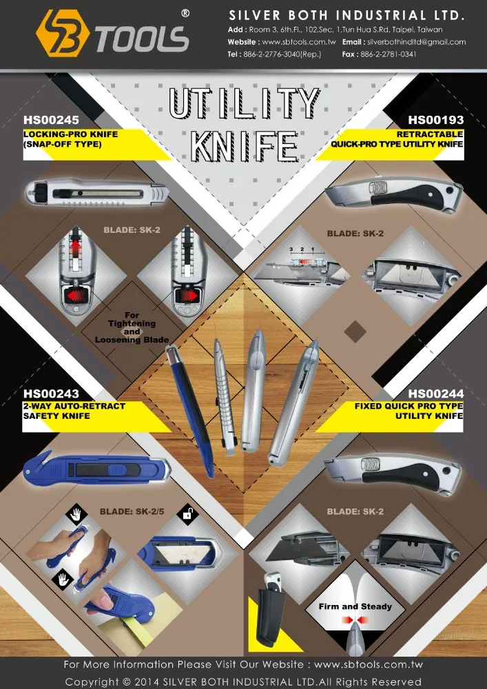 SBTools Retractable Safety Utility Knife Cutter| Alibaba.com