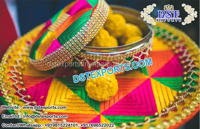 Punjabi Wedding Phulkari Sweet Box Marriage Wedding Decoration ...