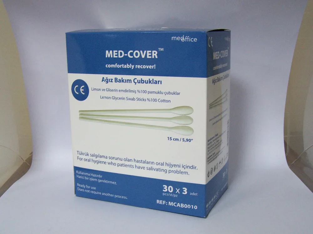 Swab Sticks with Lemon Glycerin for Mouth Care & Infection Control