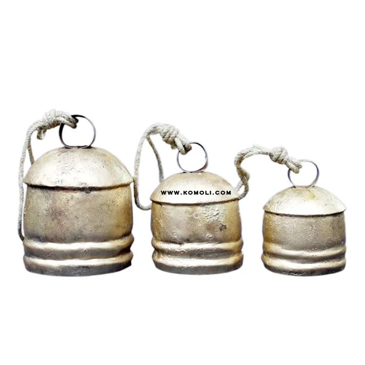 Indian Rustic Mini Metal Cow Bells - Perfect for Home Decor