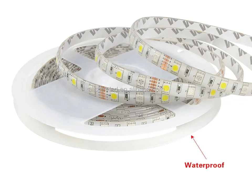 Led Strip Light 5050 Smd Ip20 Non-waterproof 60leds/m 5m/roll Dc12v ...