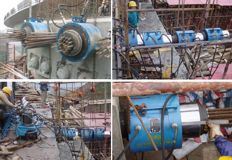 Post Tension Prestressed Hydraulic Stressing 500 Tons Hollow Jack - Buy ...