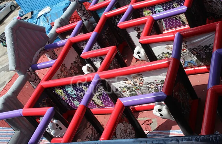 Haunted House Inflatable Maze - Zombie Maze for Halloween