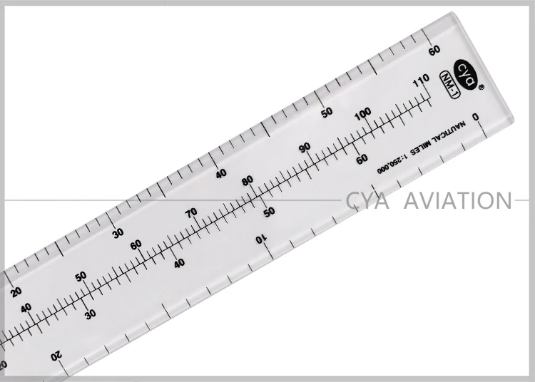 Cya Aviation Nautical Miles 10 Inch Scale Ruler For Pilot 4mm Thick ...