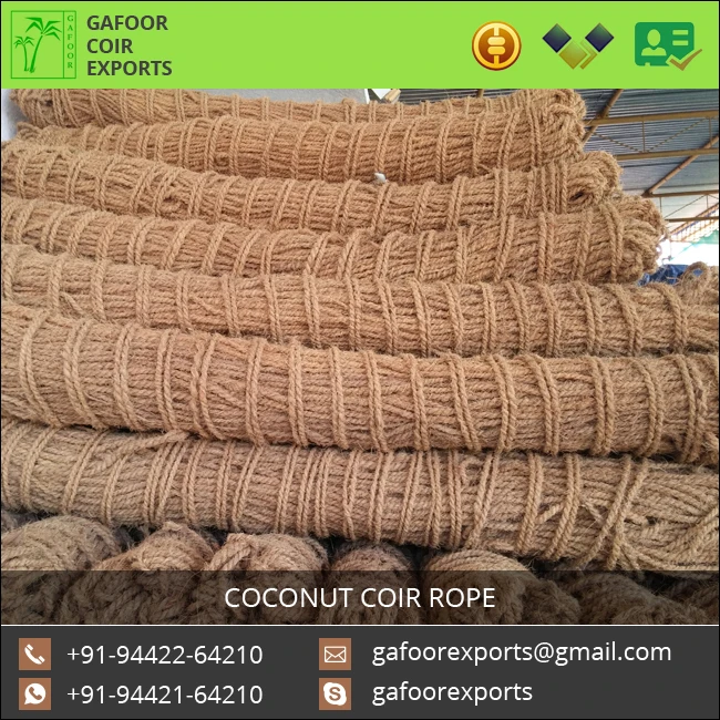 Machine Made Coir Rope From Coconut Fiber - Buy Coconut Coir Rope ...