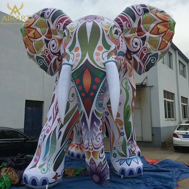5m Giant Inflatable Colorful Elephant Model,Custom Inflatable Animal ...