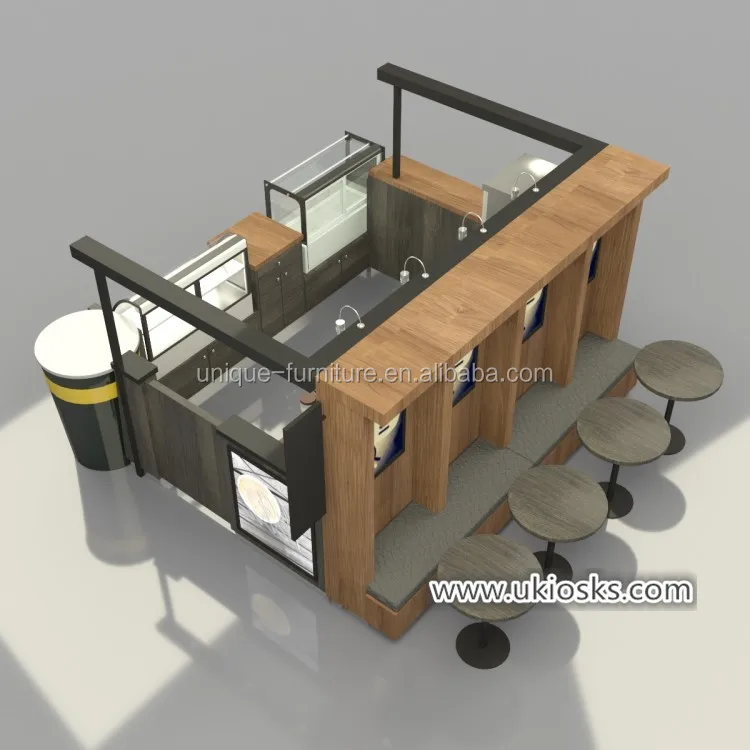 Attractive 3D Bubble Tea Kiosk Design for Shopping Malls