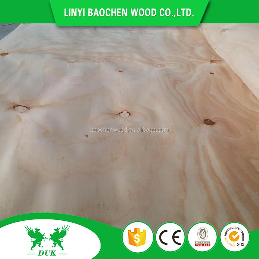 Rotary Cut Radiate Pine / Hardwood Core Veneer For Construction Plywood ...