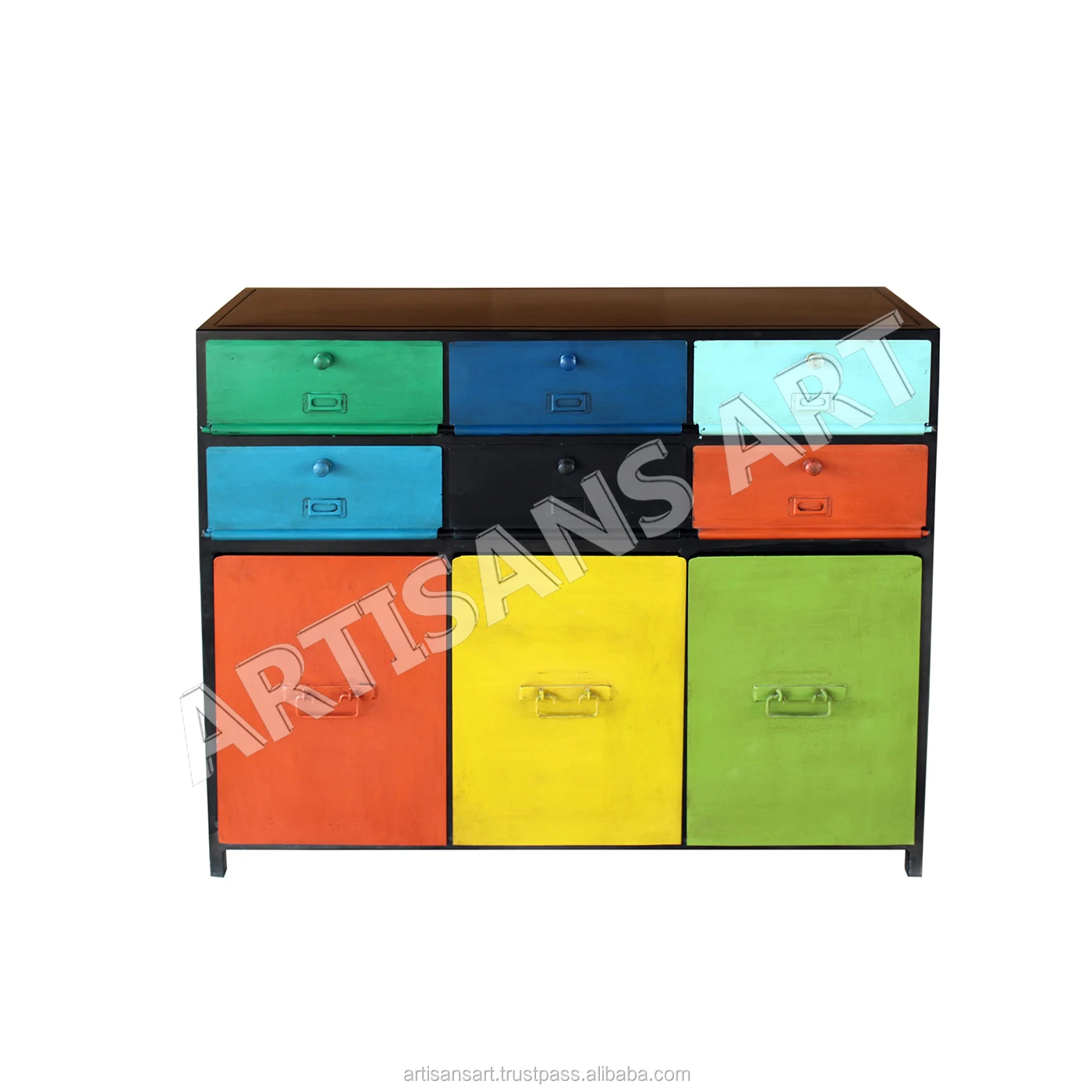 Vintage Industrial Metal Office Filing Cabinet Custom Metal Commercial ...