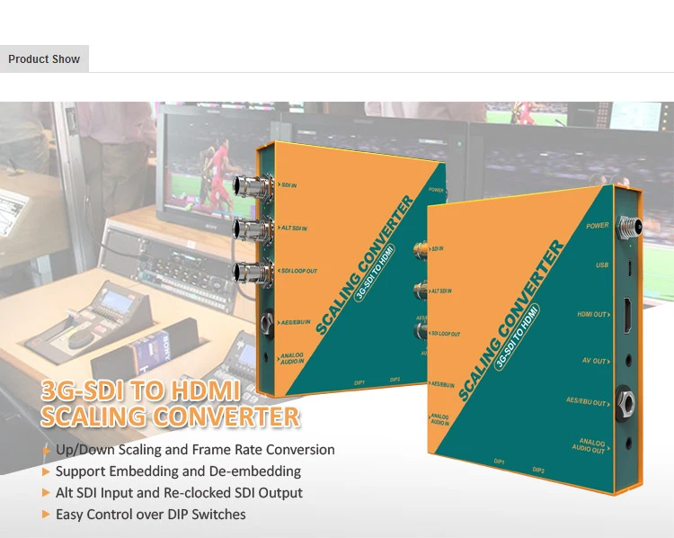 3g-sdi To Hdm I & Av Scaling Converter Support Sd/hd/3g-sdi/ Aes/ebu ...