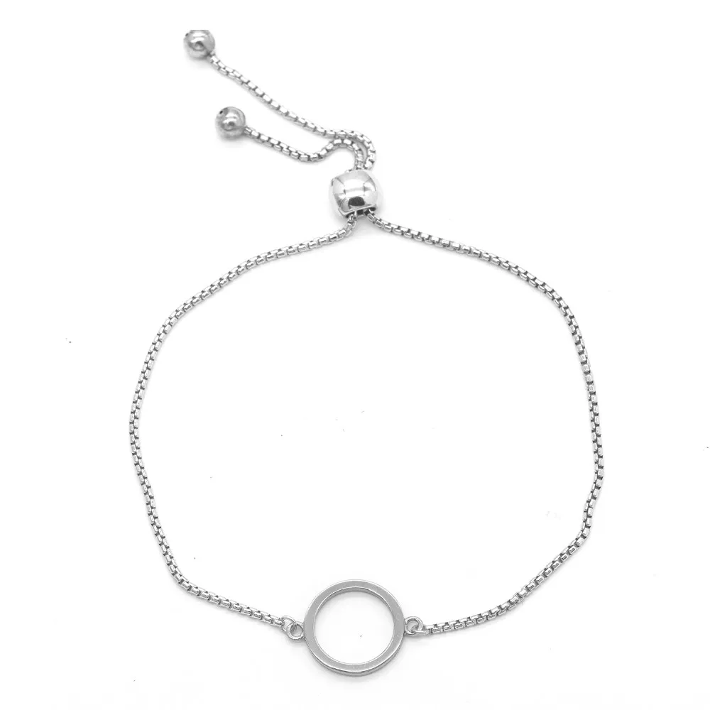 Oem Odm 925 Sterling Silver Bracelet Rhodium Plated Bracelet Circle ...