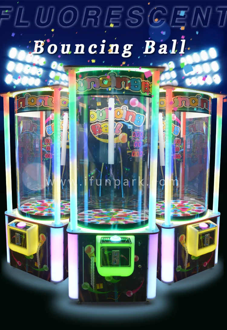 Coin Operated Happy Bouncing Lucky Ball Lottery Machine