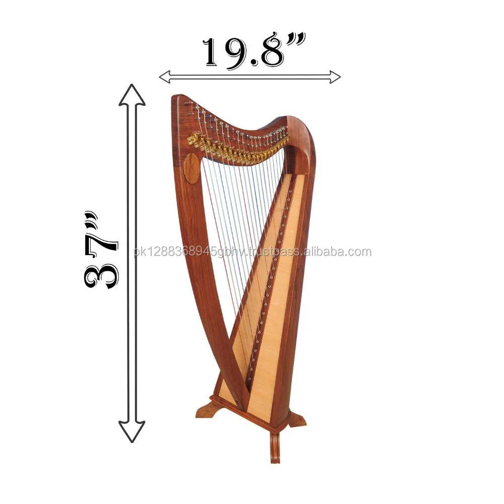 22 String Harp Rosewood - Irish Lever Harp, Celtic Irish Harp
