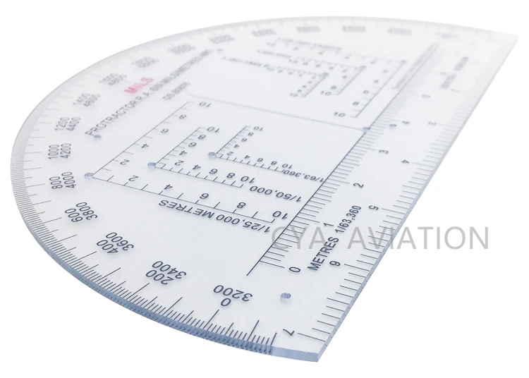 Accurate 6/ Ra Mils Map Reading Military Protractor - Nato Approved ...