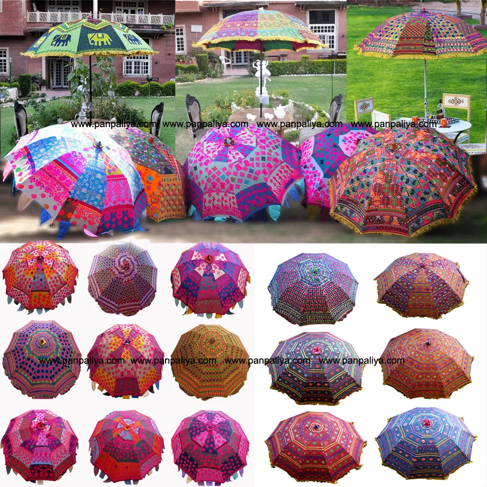 Threadwork Decorative Umbrella,Tribal Indian Ethnic Handmade Bohemian ...